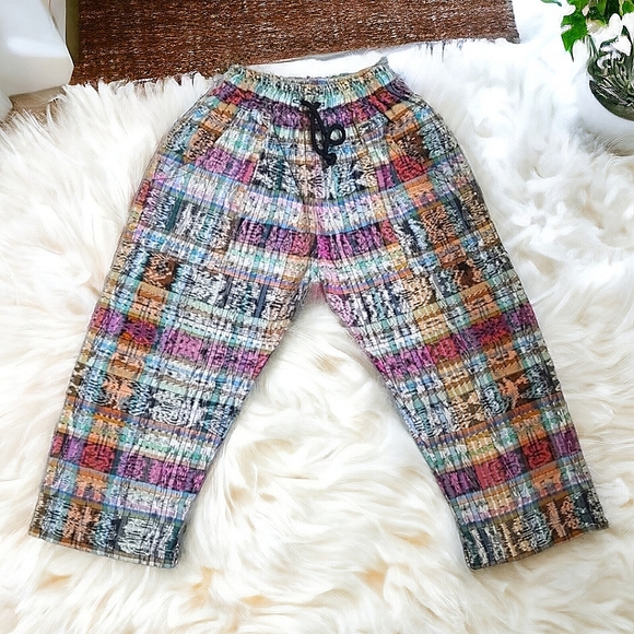 Bottoms | Girls Plaid Boho Stretch Pull On Pants Size 8 | Poshmark